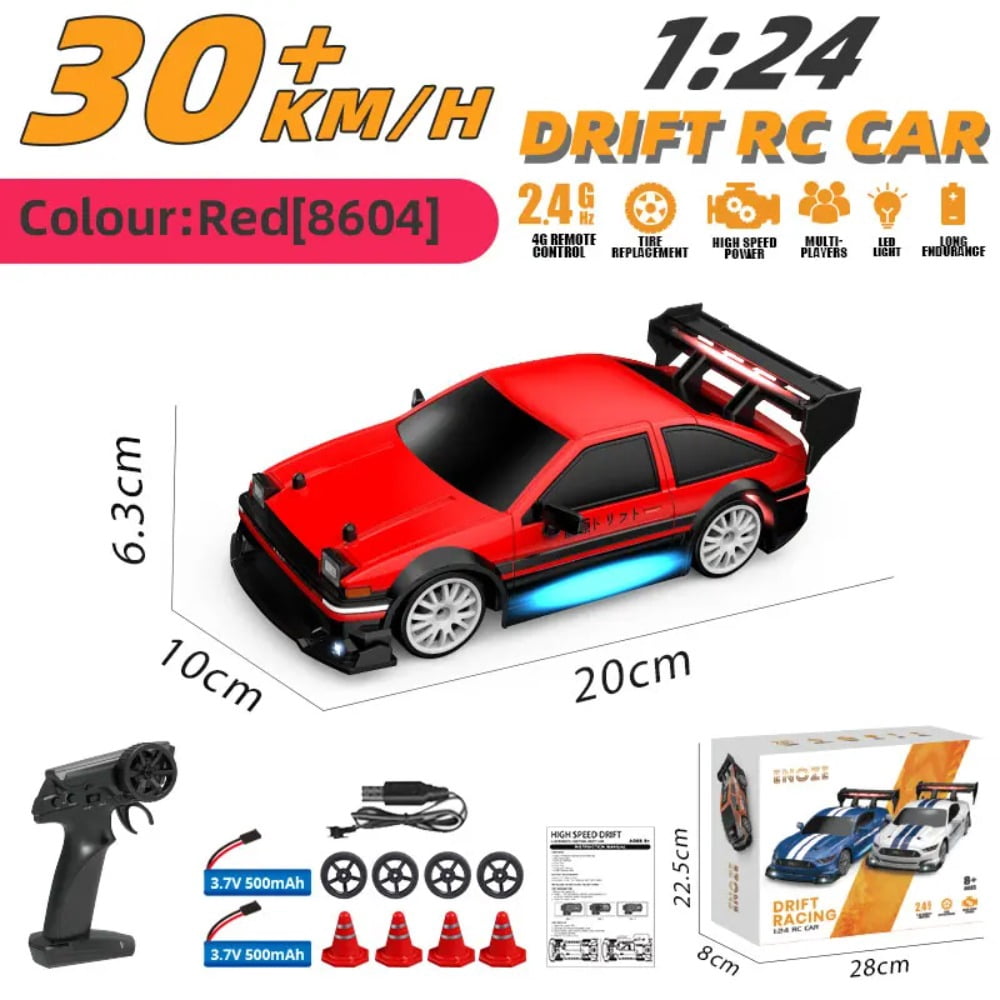 AIGIA RC Drift Car 1:24 Scale Remote Control Car 2.4GHz 4WD 30KM/H High ...