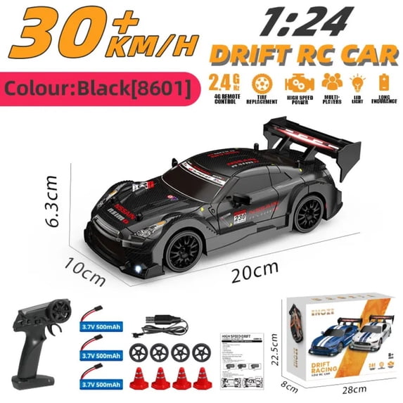 AIGIA RC Drift Car 1:24 Scale Remote Control Car 2.4GHz 4WD 30KM/H High ...