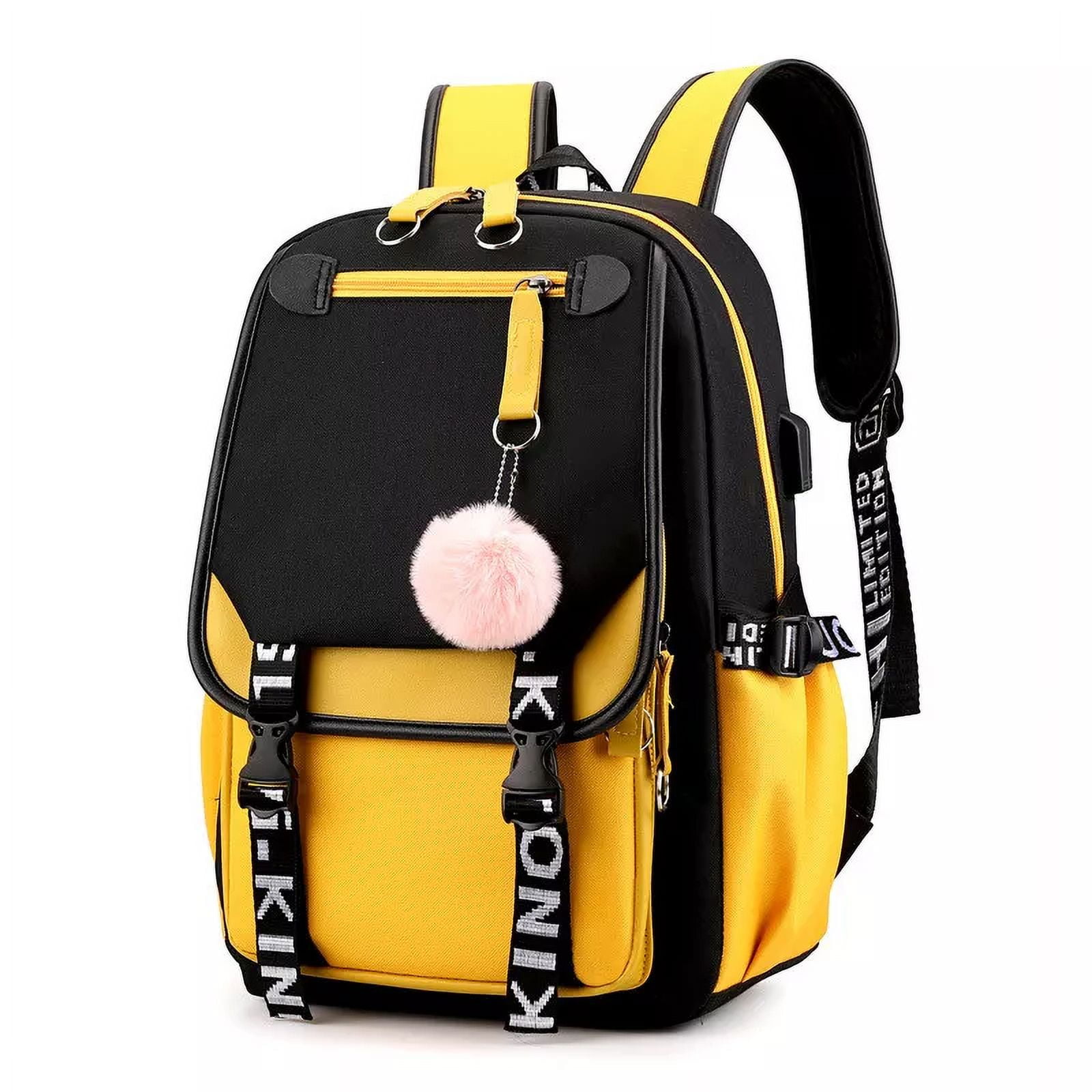 AIGIA School Bookbag with USB Charging Port Backpack Laptop Travel ...