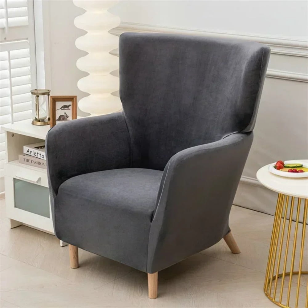 AIGIA Soft Velvet Armchair Slipcover Accent Chair Covers with Arms High ...