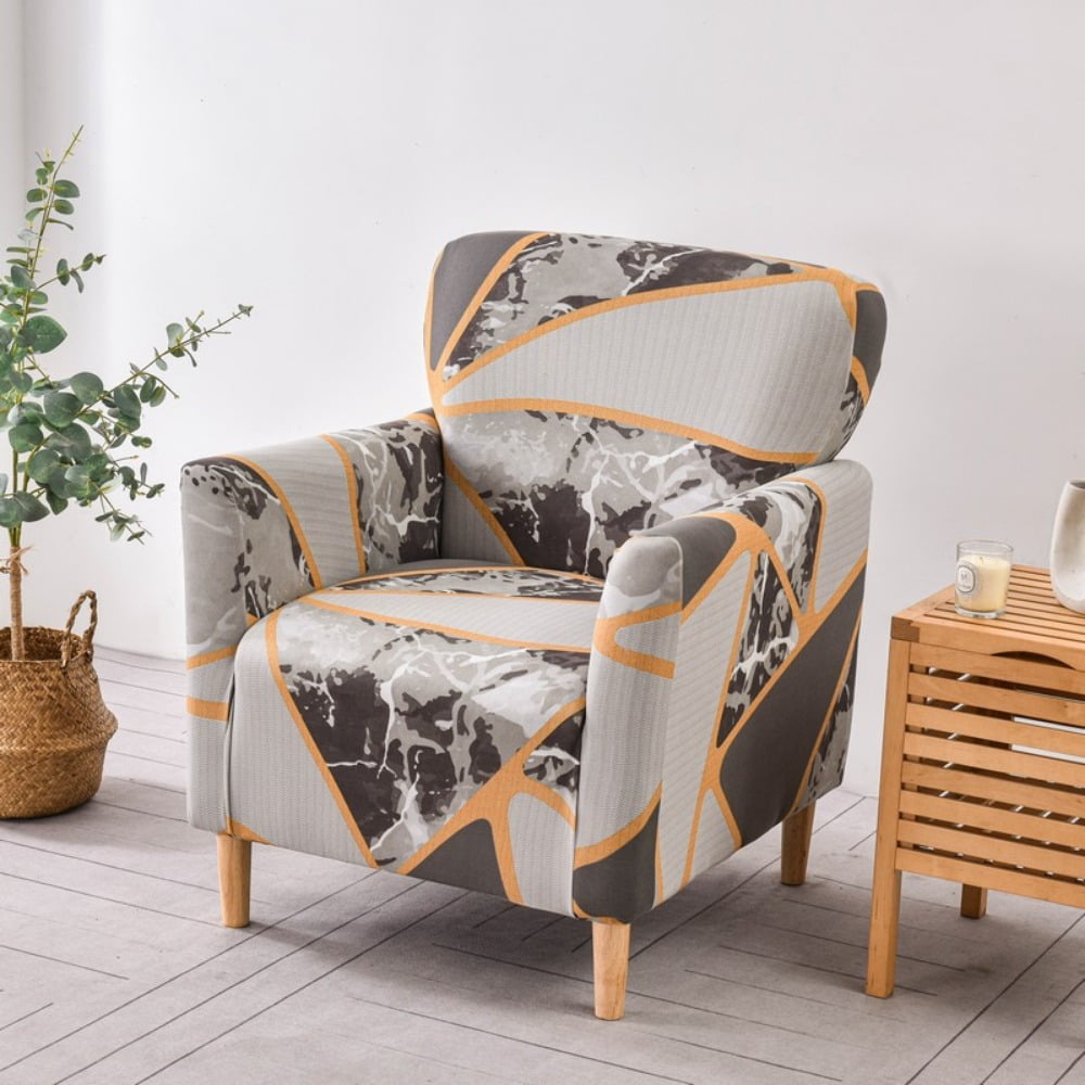 AIGIA Stretch Armchair Slipcover 1-Piece Accent Chair Covers with Arms ...