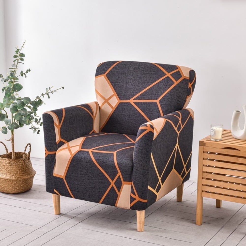 AIGIA Stretch Armchair Slipcover 1-Piece Accent Chair Covers with Arms ...