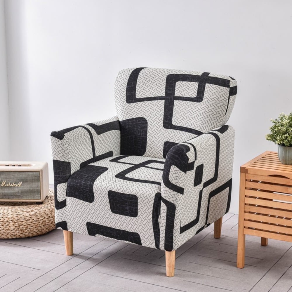 AIGIA Stretch Armchair Slipcover 1-Piece Accent Chair Covers with Arms ...