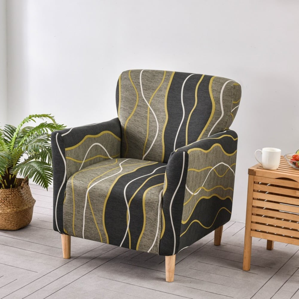 AIGIA Stretch Armchair Slipcover 1-Piece Accent Chair Covers with Arms ...