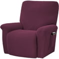 AIGIA Stretch Recliner Chair Covers 4-Piece Soft Sofa Cover 1 Seat ...