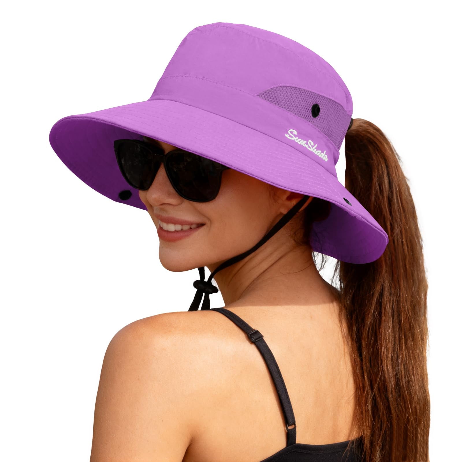 AIGIA Summer Sun Hat Beach Hat Wide Brim for Women Men Outdoor UV ...