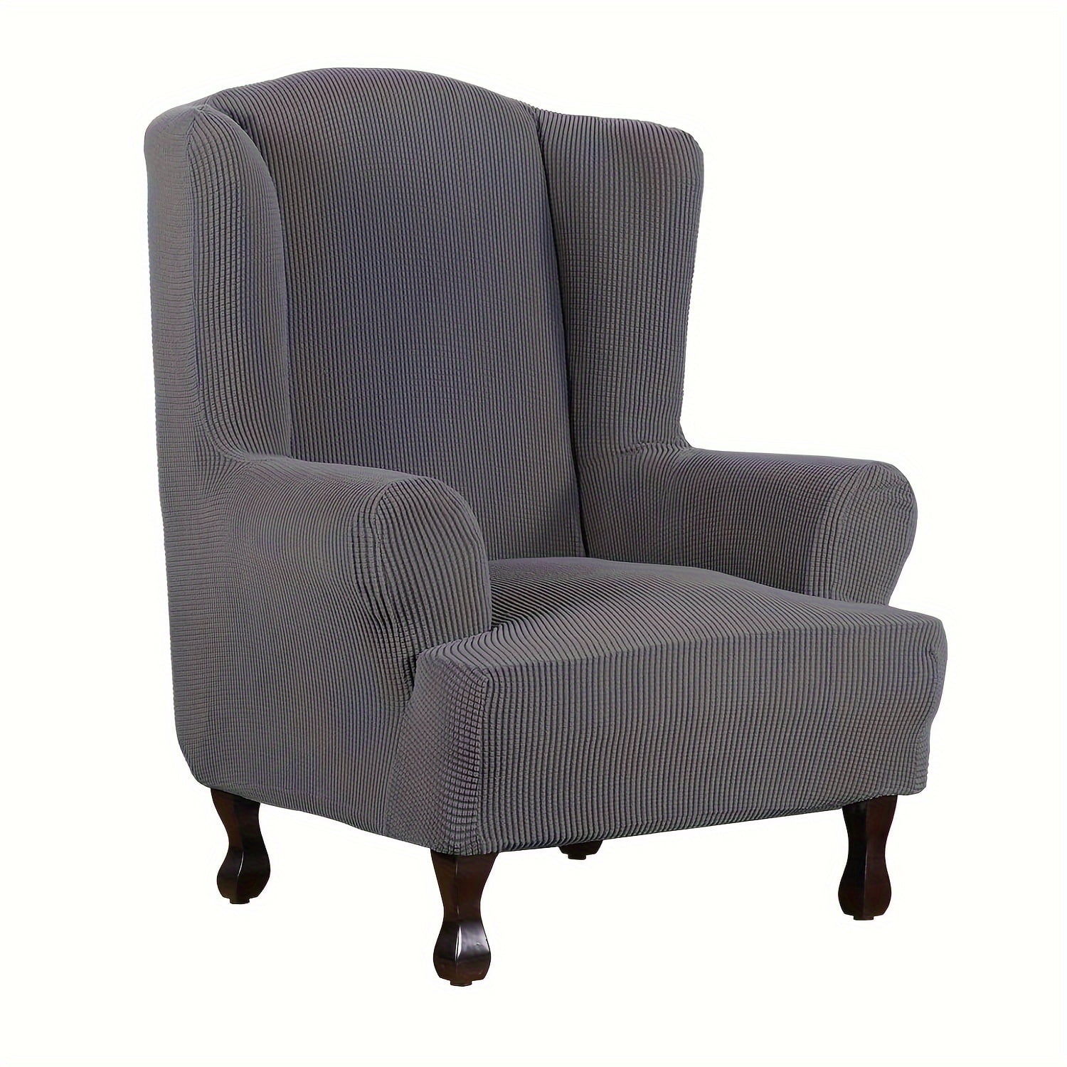 AIGIA Wingback Chair Covers Velvet Plush Wing Chair Slipcover 1 Piece ...