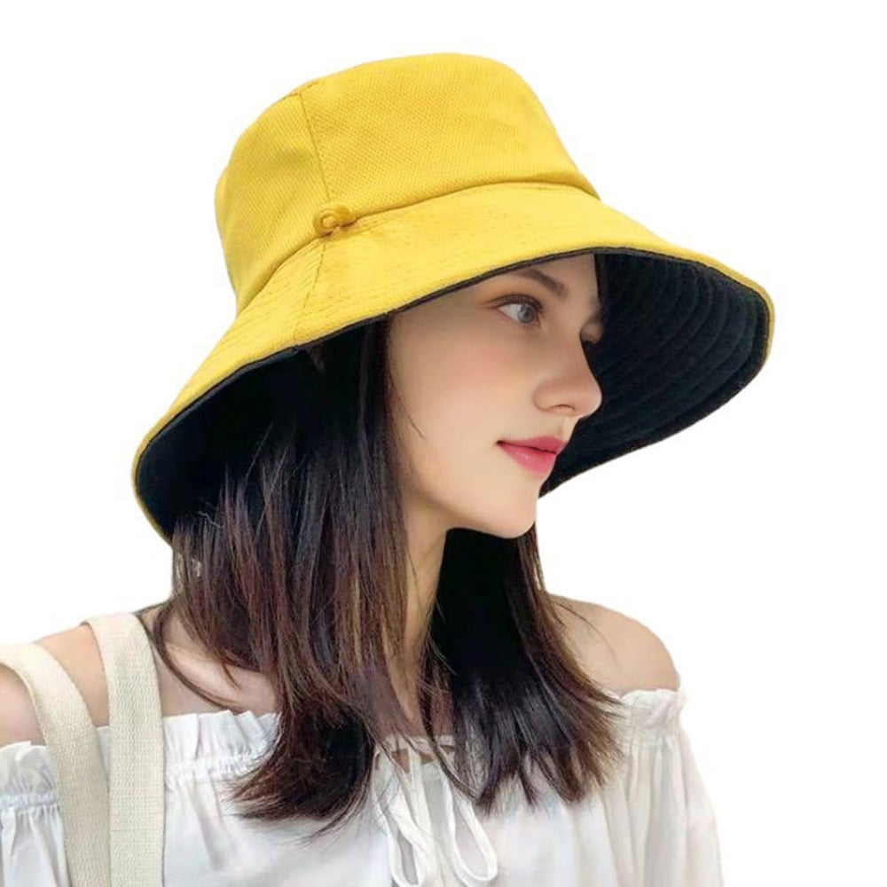 AIGIA Womens Cotton Wide Brim Sun Hats UPF50+ UV Packable Beach Hat ...
