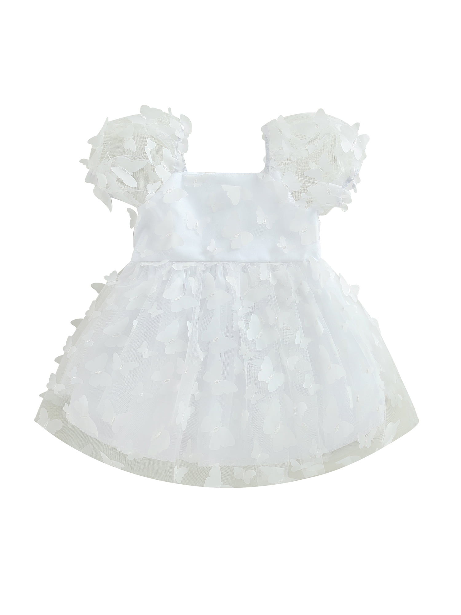 AIGUR Baby Girl’s Princess Dress, Puff Sleeve Tulle Dress Flower/Butterfly A-line Dress for ...