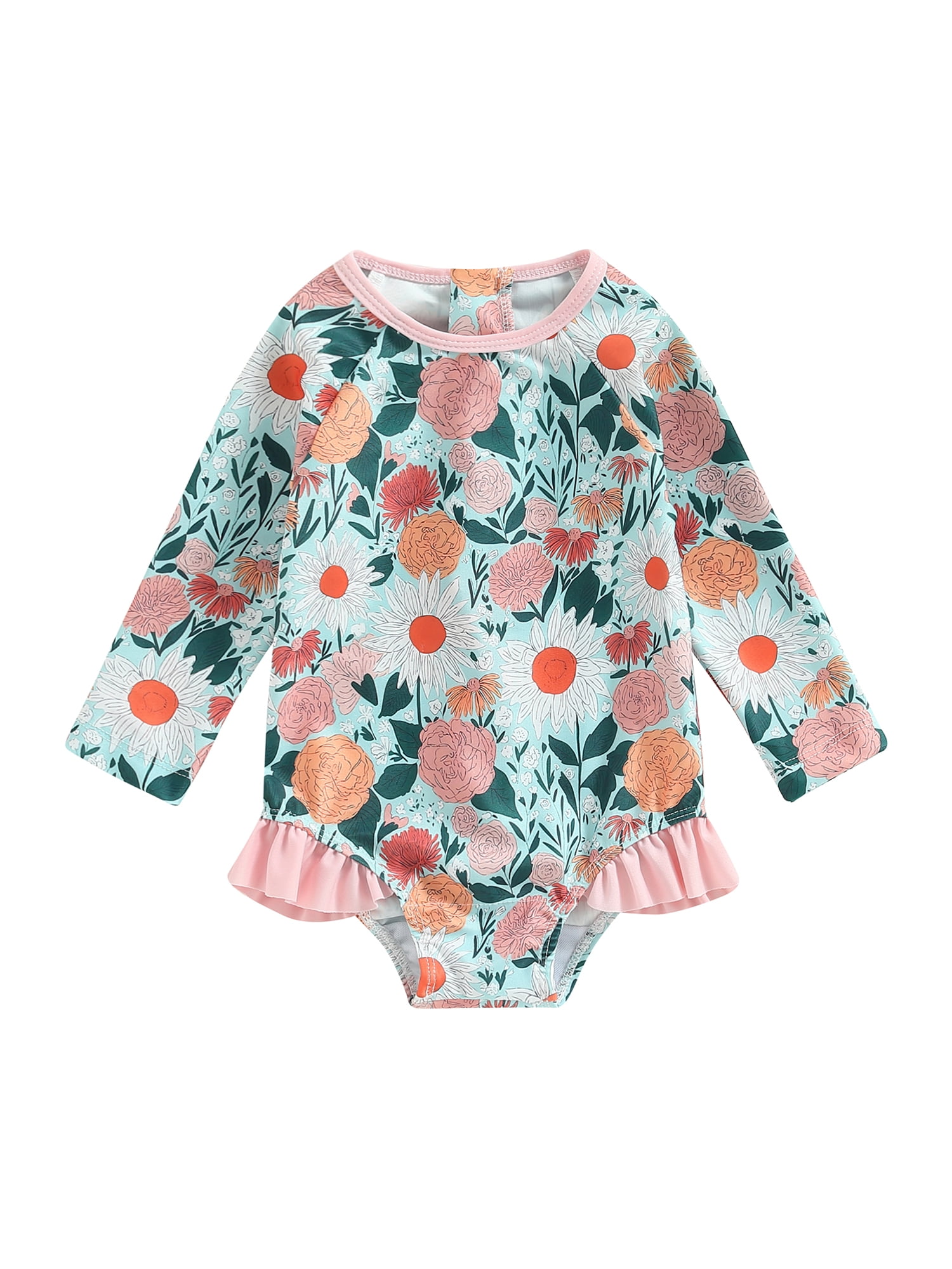 AIGUR Baby Girls Long Sleeve One Piece Swimsuit - Walmart.com