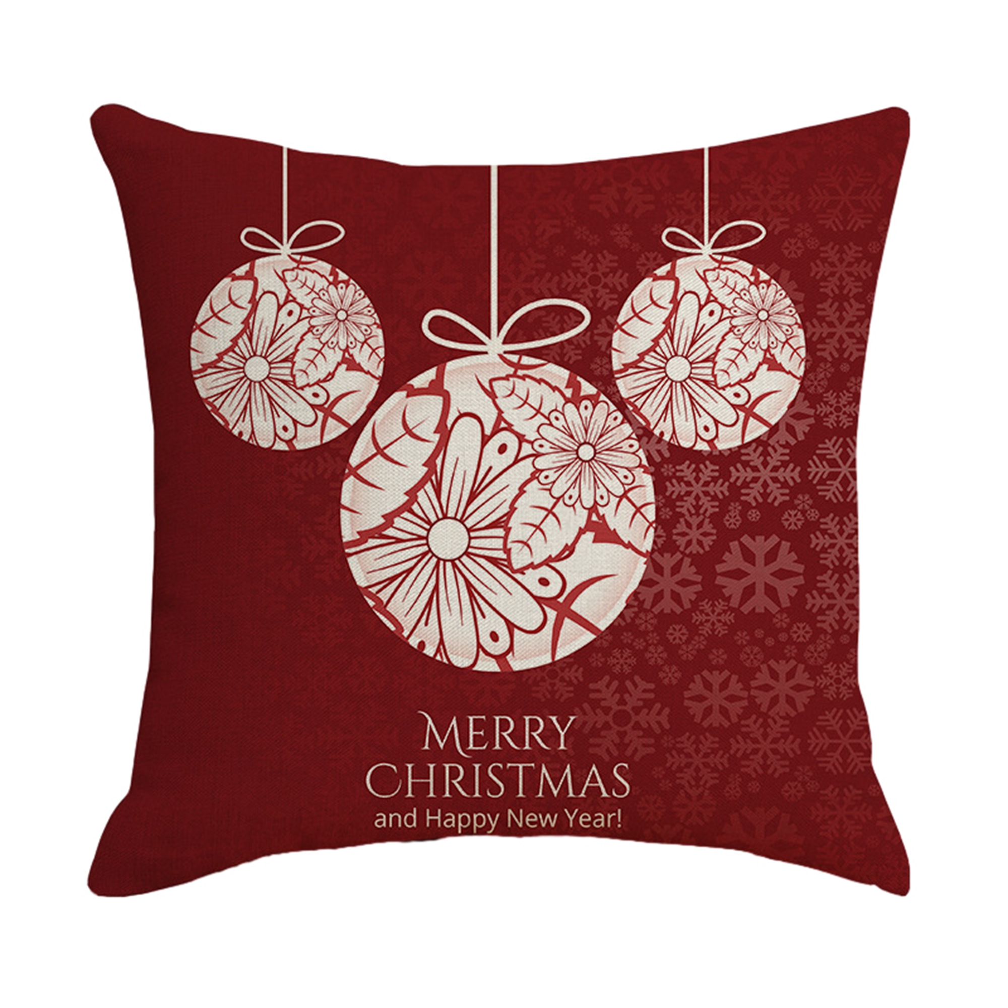 AIGUR Christmas Pillow Covers Stylish Snowflake Print Cushion Covers ...