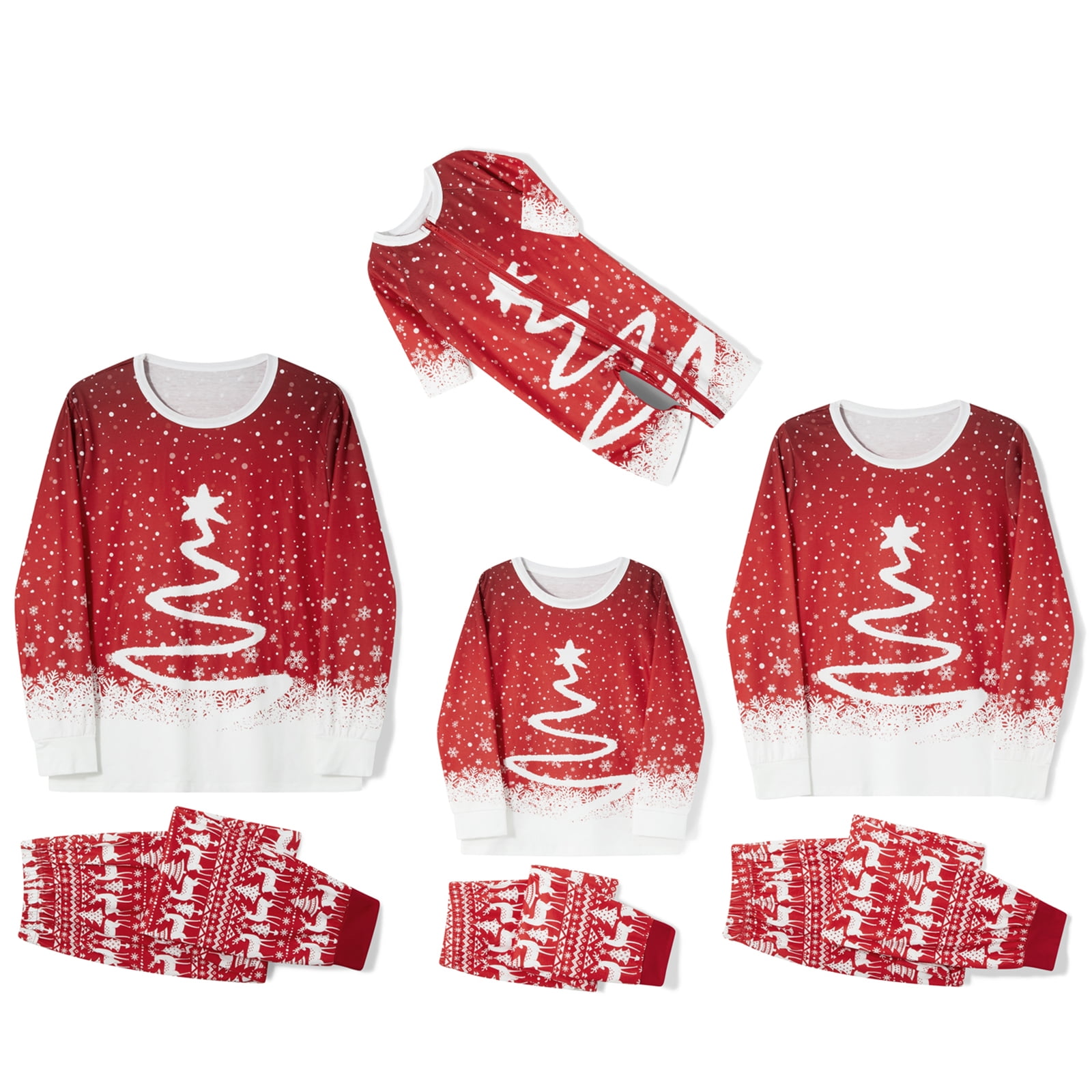 AIGUR Red Family Matching Christmas Pajama Set Christmas Pajamas for ...