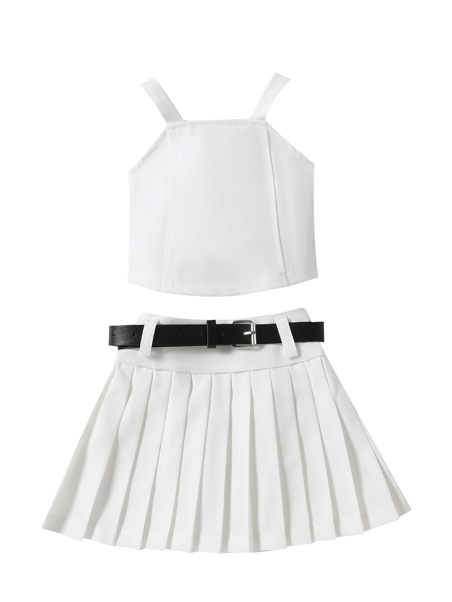 Argulvti Toddler Girls Skirt Set, Polyester Sleeveless Camisole with ...