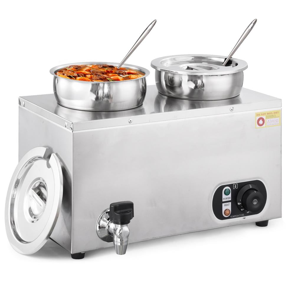 AIHOME 4.22QT Stainless Steel Countertop Soup Pot, Food Warmer ...