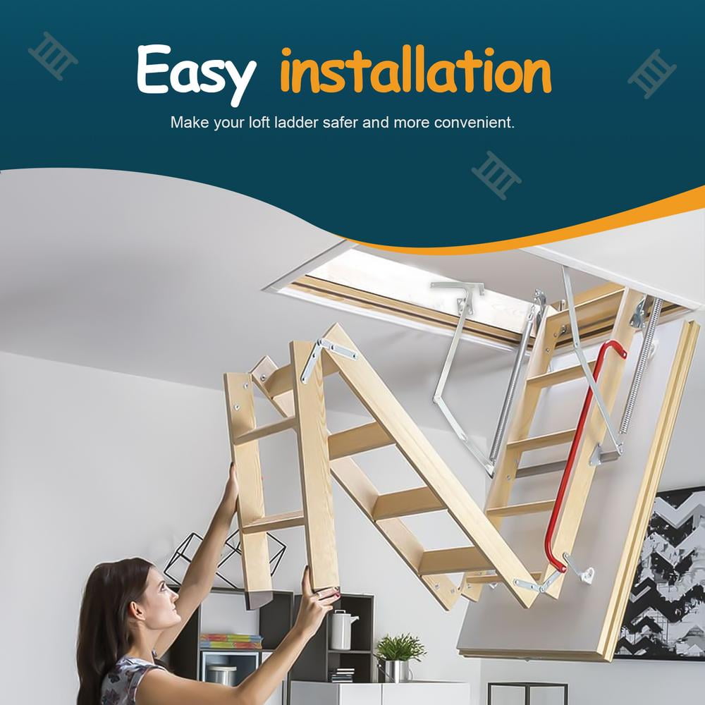 AIHOME Attic Ladder Spreader Hinge Arms Stairway Hinge Arms Kit Alloy ...