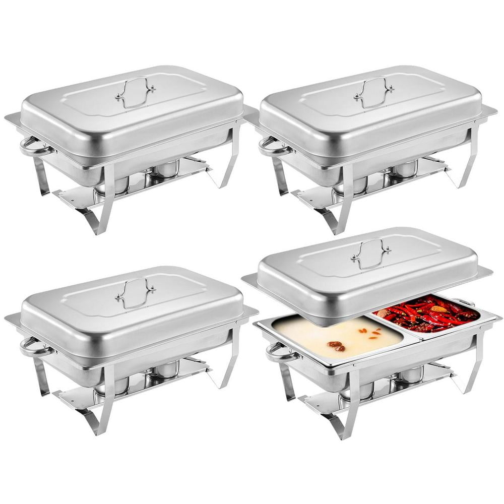 AIHOME Chafers for Catering Double Grid Stainless Steel Food Warmer ...