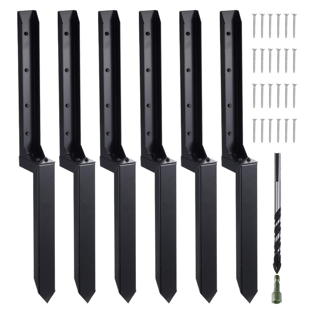 AIHOME Fence Post Anchors H Shaped Heavy Duty Steel Fence Post Anchors ...