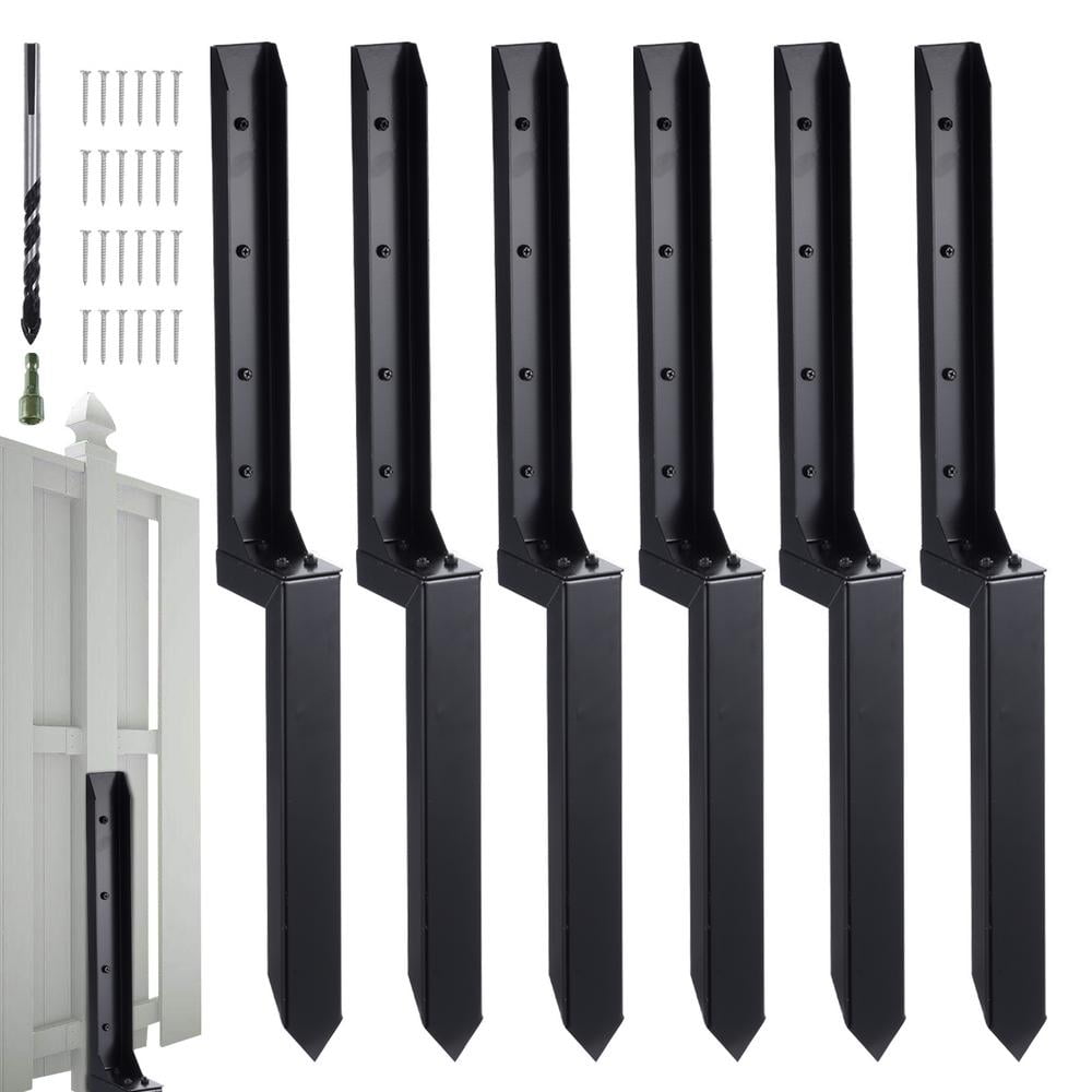AIHOME Fence Post Anchors Steel Heavy Duty H Shaped Ground Spike for ...