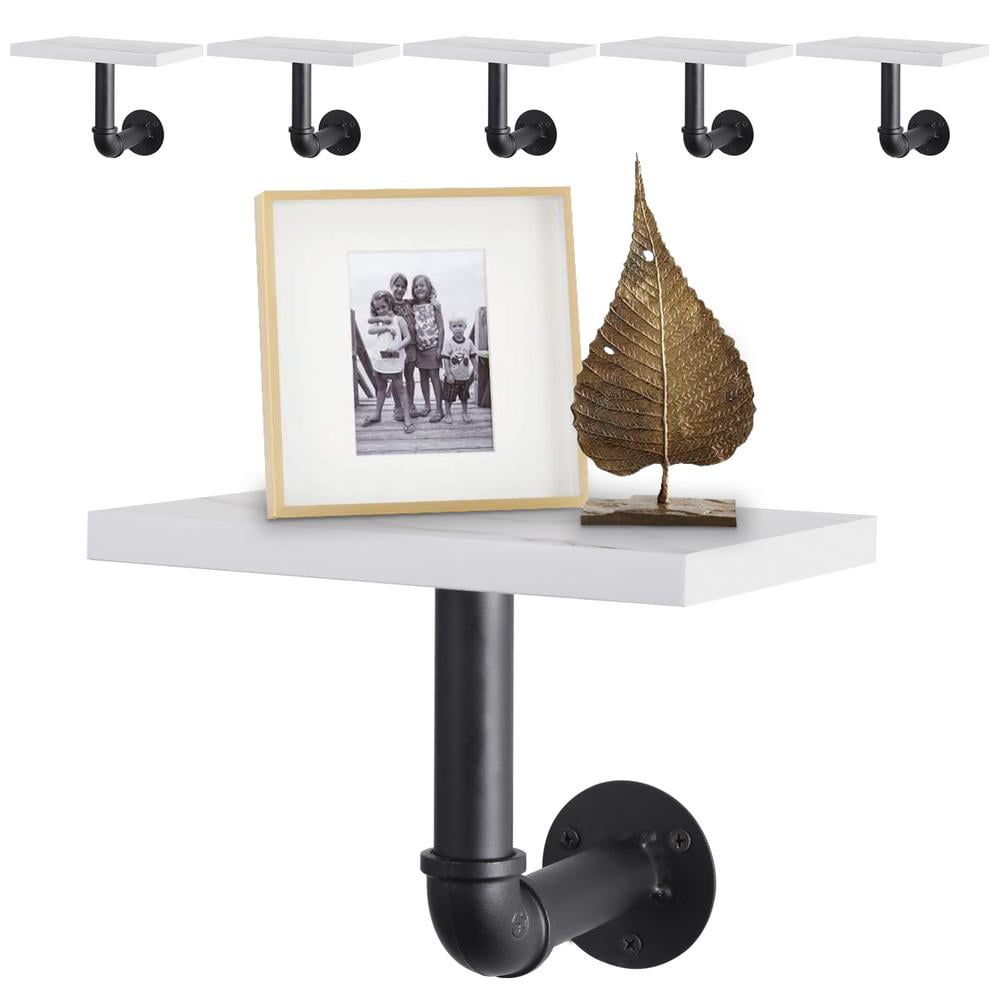 AIHOME Floating Shelf Rack Kitchen Wall Mounted Pipe Display Rack ...