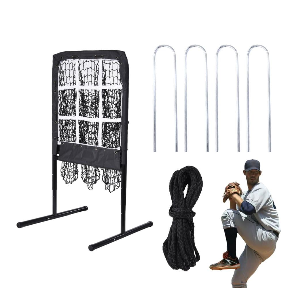 AIHOME Pitching Net with Strike Zone 9 Hole Baseball/Softball Net ...