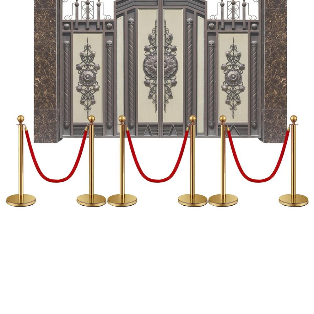 AIHOME Rope Safety Barriers Crowd Control Barriers Velvet Rope Red ...