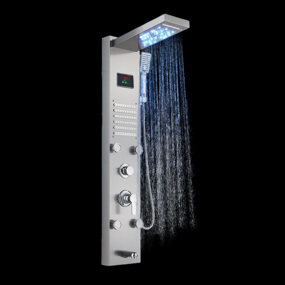 AIHOME Shower Panel Tower Digital LED Smart Shower Panel System with 6 ...