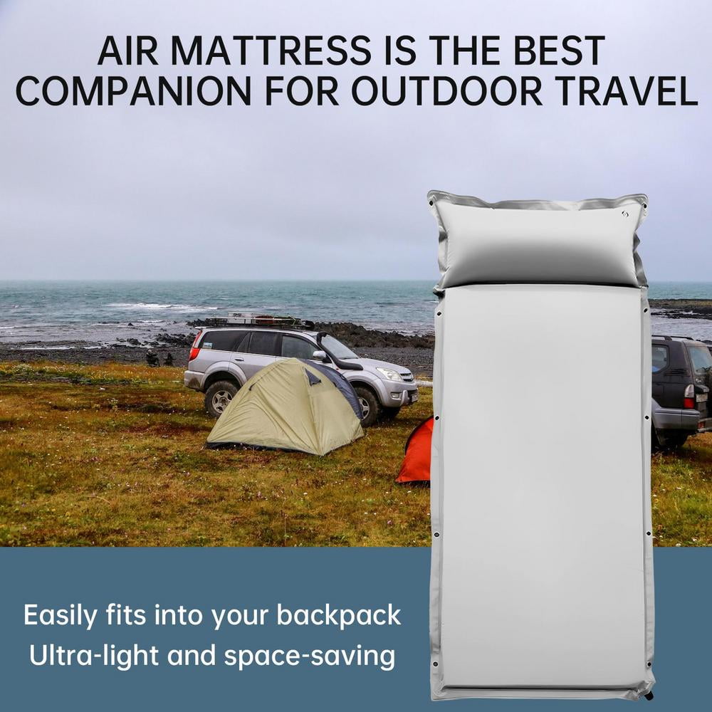AIHOME Single Air Mattress with Pump Portable Inflatable Camping Mat ...