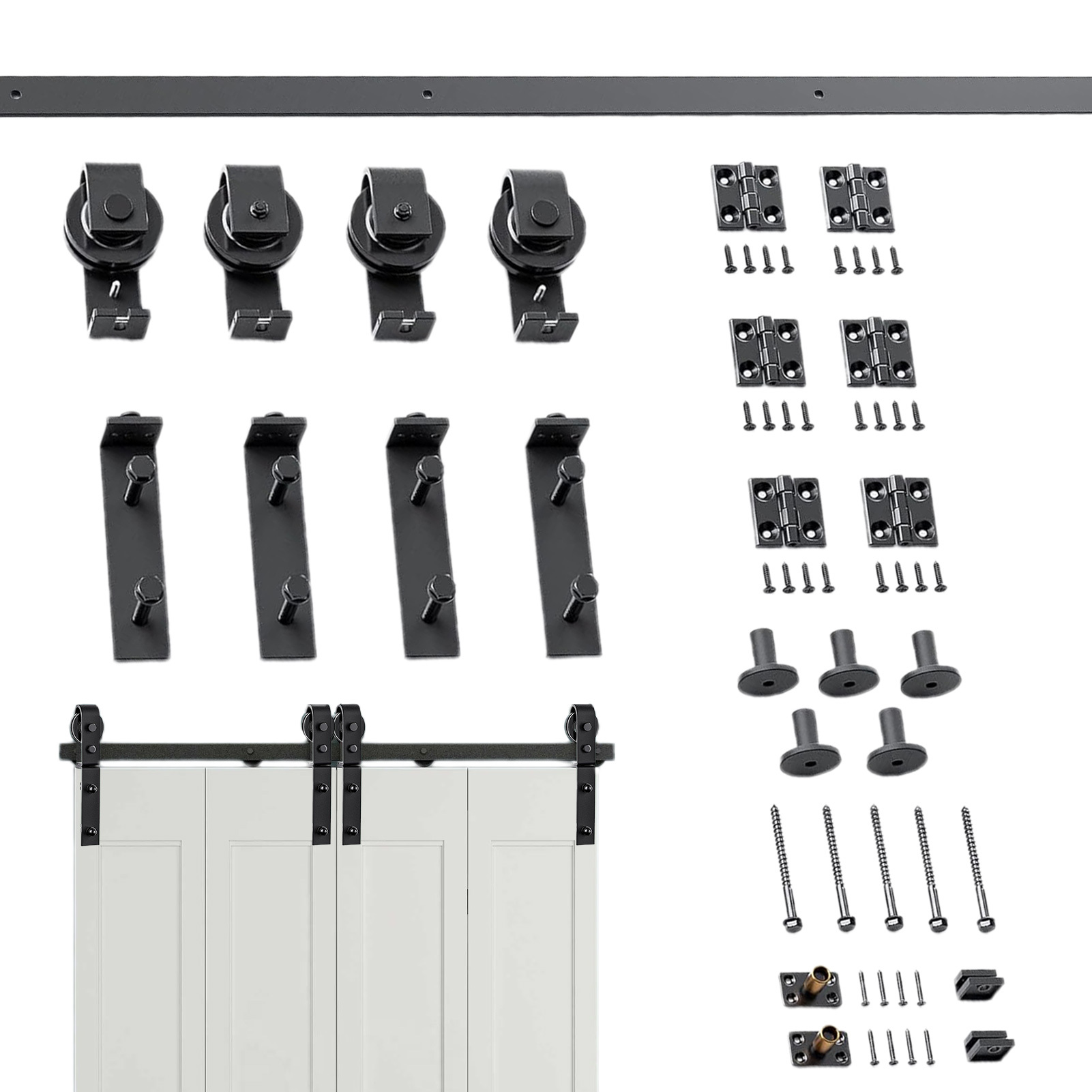 AIHOME Sliding Barn Door Hardware Kit | 52inch Top Mount Track Set For ...