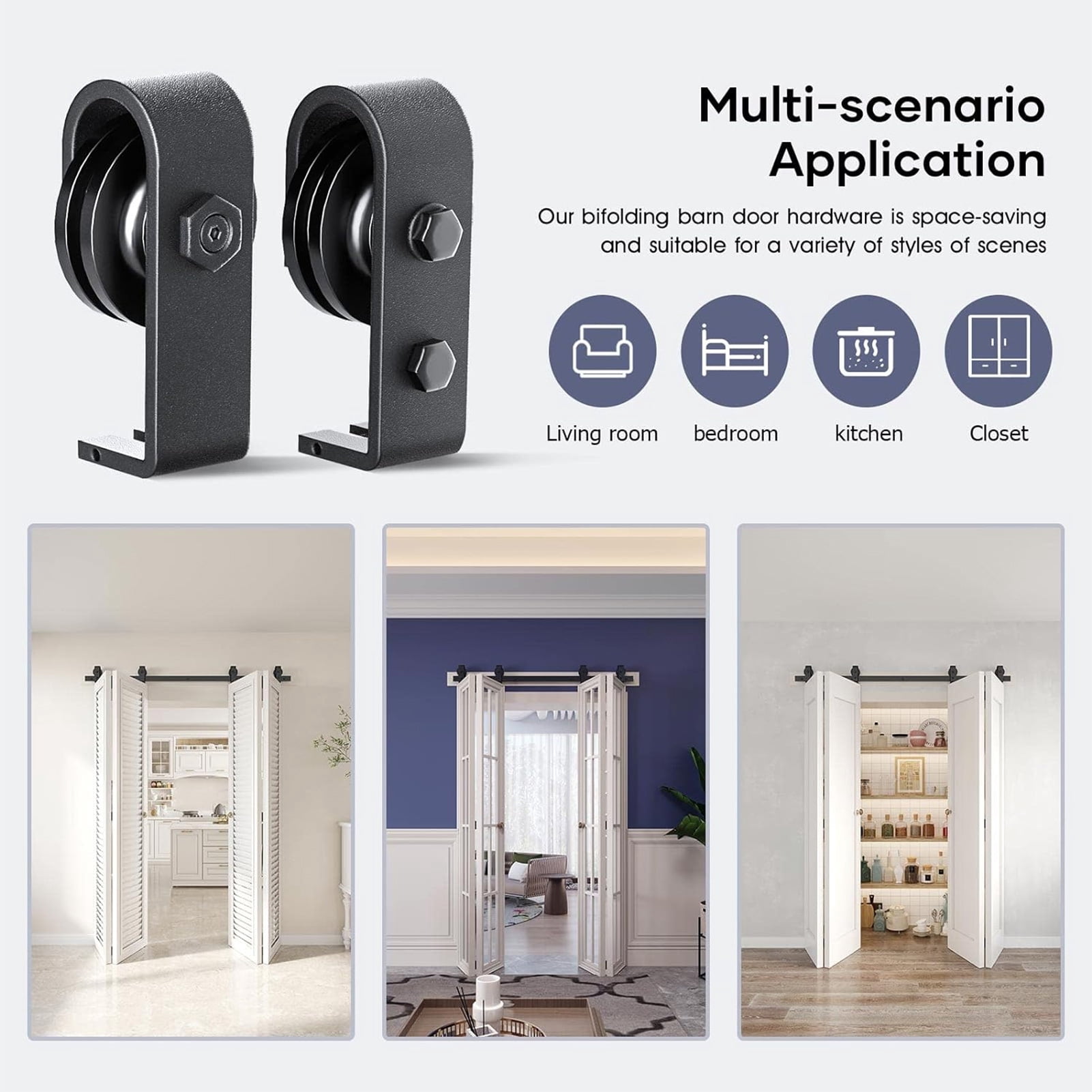 AIHOME Sliding Barn Door Hardware Track Kit | 40Inch Heavy Duty Roller ...
