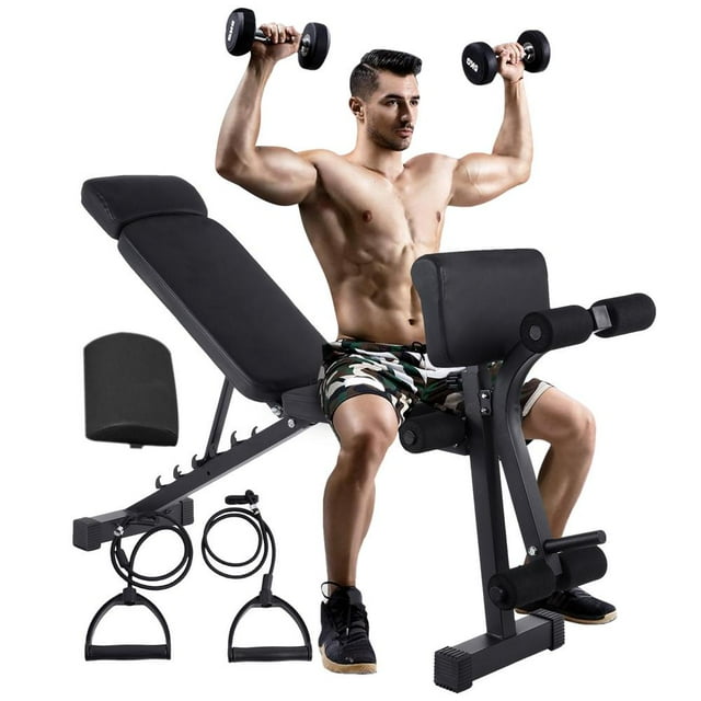 AIHOME Weight Bench Adjustable Steel Foldable Adjustable Workout Bench ...