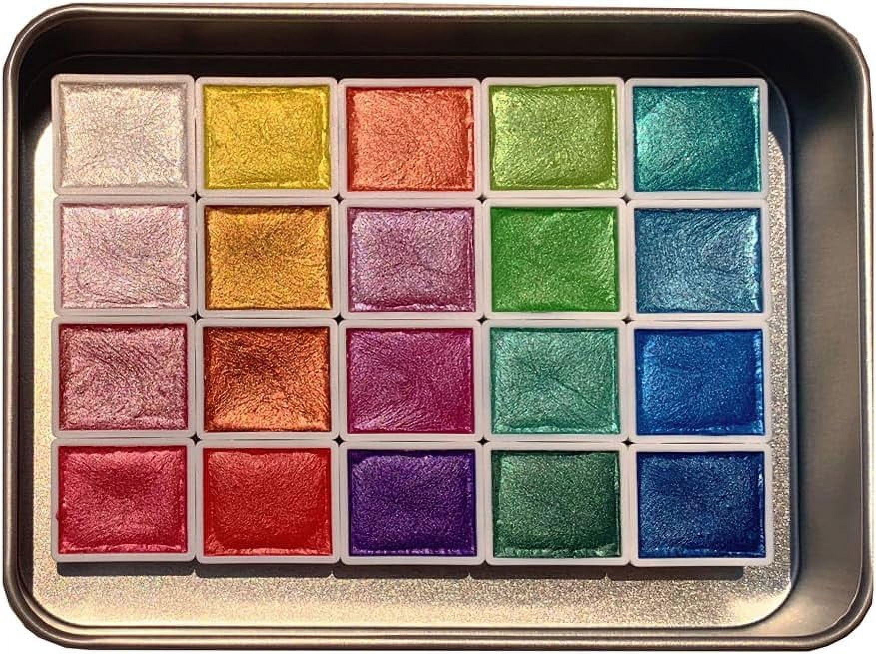 AIIONP 20 Colors Watercolor Painting Set, Metallic Watercolor Paint Set ...