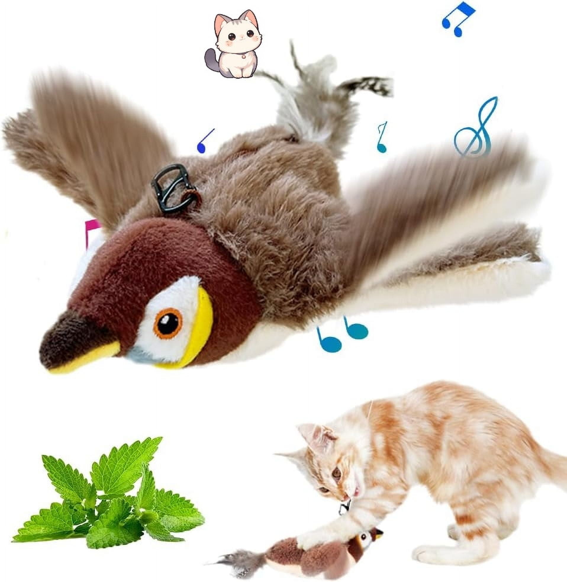 AIIONP Interactive Chirping Bird Cat Toy - 2025 New Flapping Wings for ...