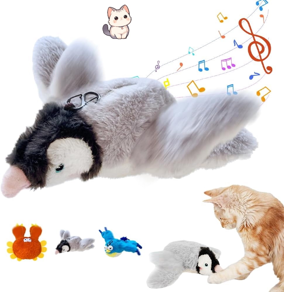 AIIONP Interactive Chirping Bird Cat Toy - 2025 New Flapping Wings for ...