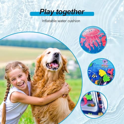 AIIONP Thickened Water Sensor Play Mat, Sensor Water Playmat, Water ...