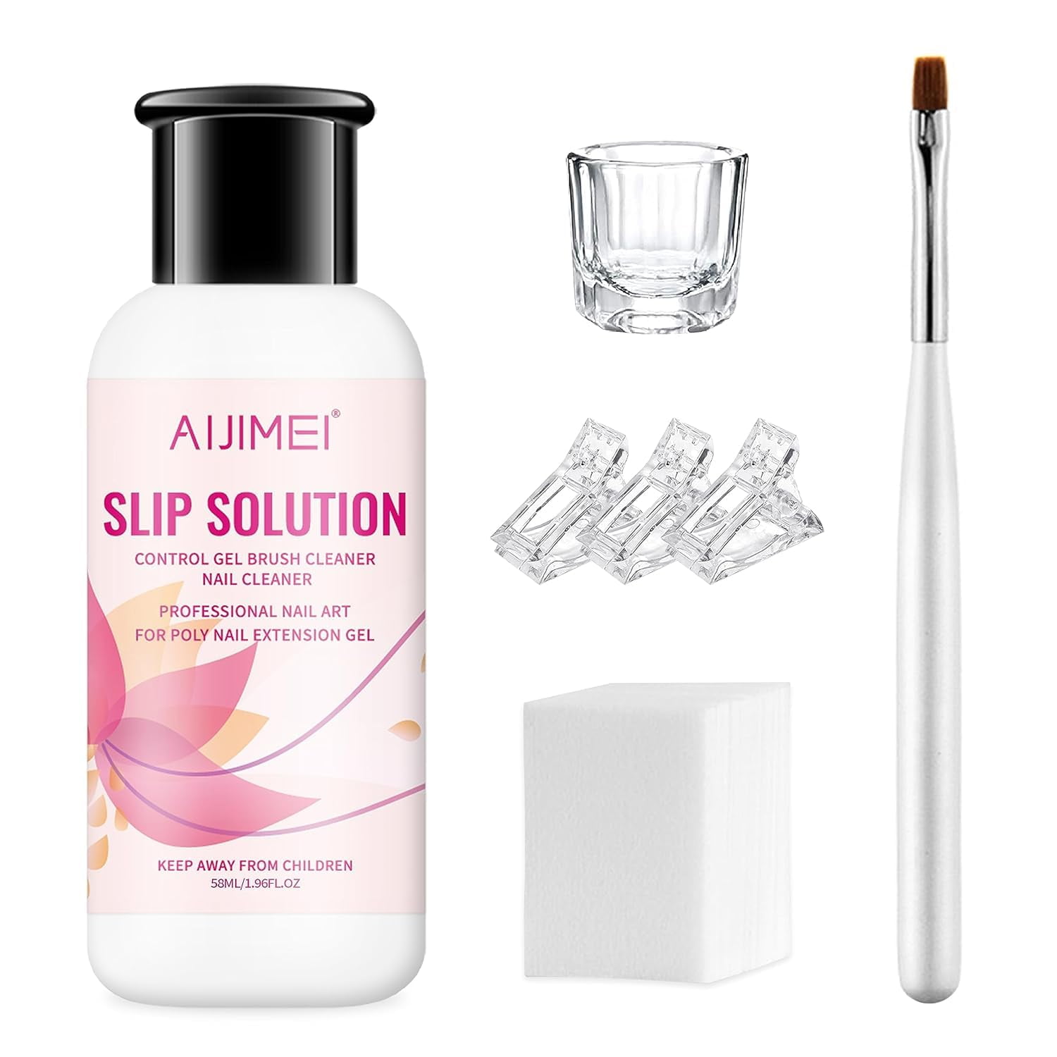 AIJIMEI 58ml/2fl.oz Nail Slip Solution Set Slip Solution for Poly Nail ...