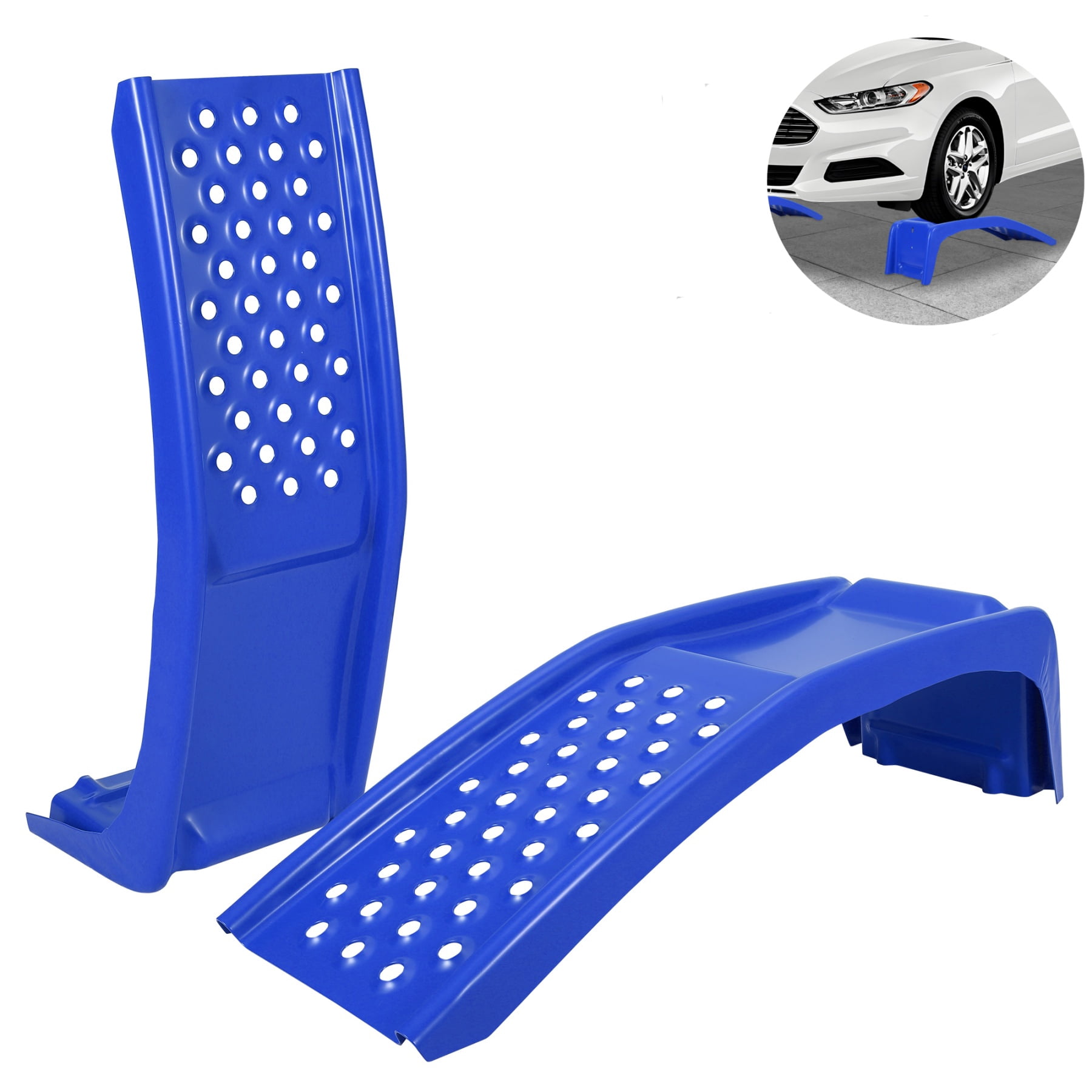 AIKKYS 2 Ton Steel Car Ramps Set,Heavy Duty Auto Truck Ramp for Oil ...