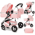 AILEEKISS 2 in 1 Convertible Baby Stroller, Unisex Folding Infant ...