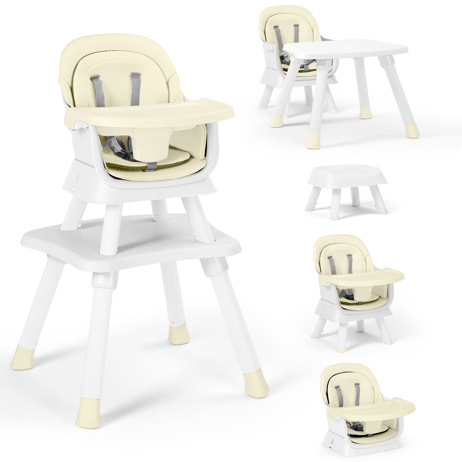 AILEEKISS 8 in 1 Baby High Chair, Toddler Dining Booster Seat for ...