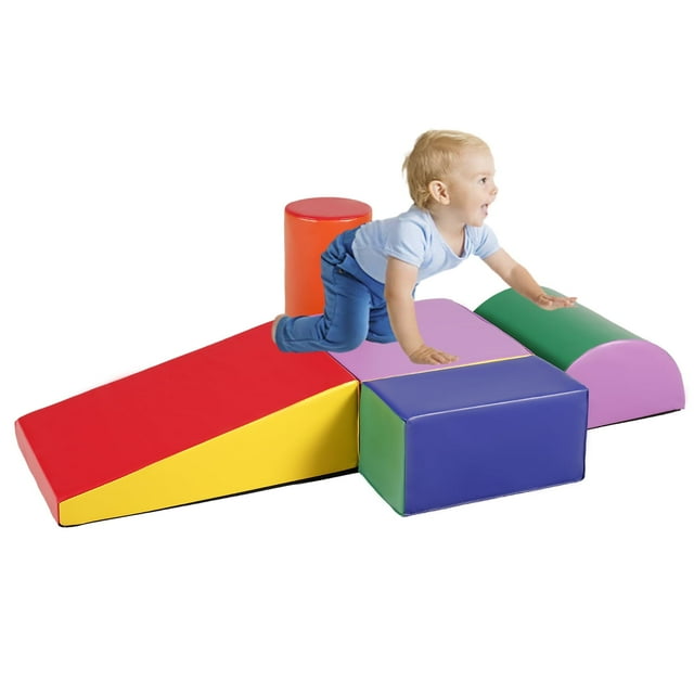 AILEEKISS Climb Foam Blocks for Toddler, 5Pcs Soft Baby Climb and Crawl ...