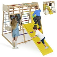 KidWise Clubhouse Climber Indoor/Outdoor Playset with Slide, Backyard ...