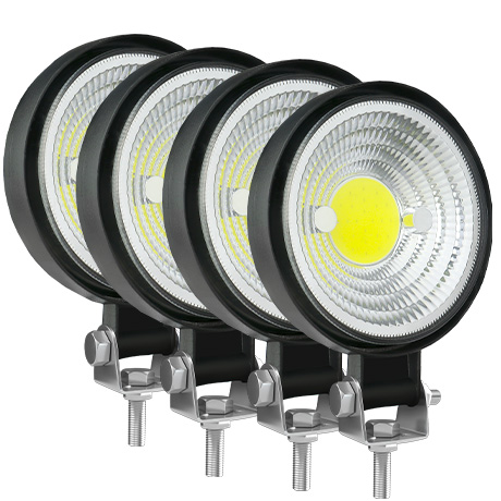 AILEO Round Work Lamp Mini Led Work Light COB Chips Headlight For Truck ...