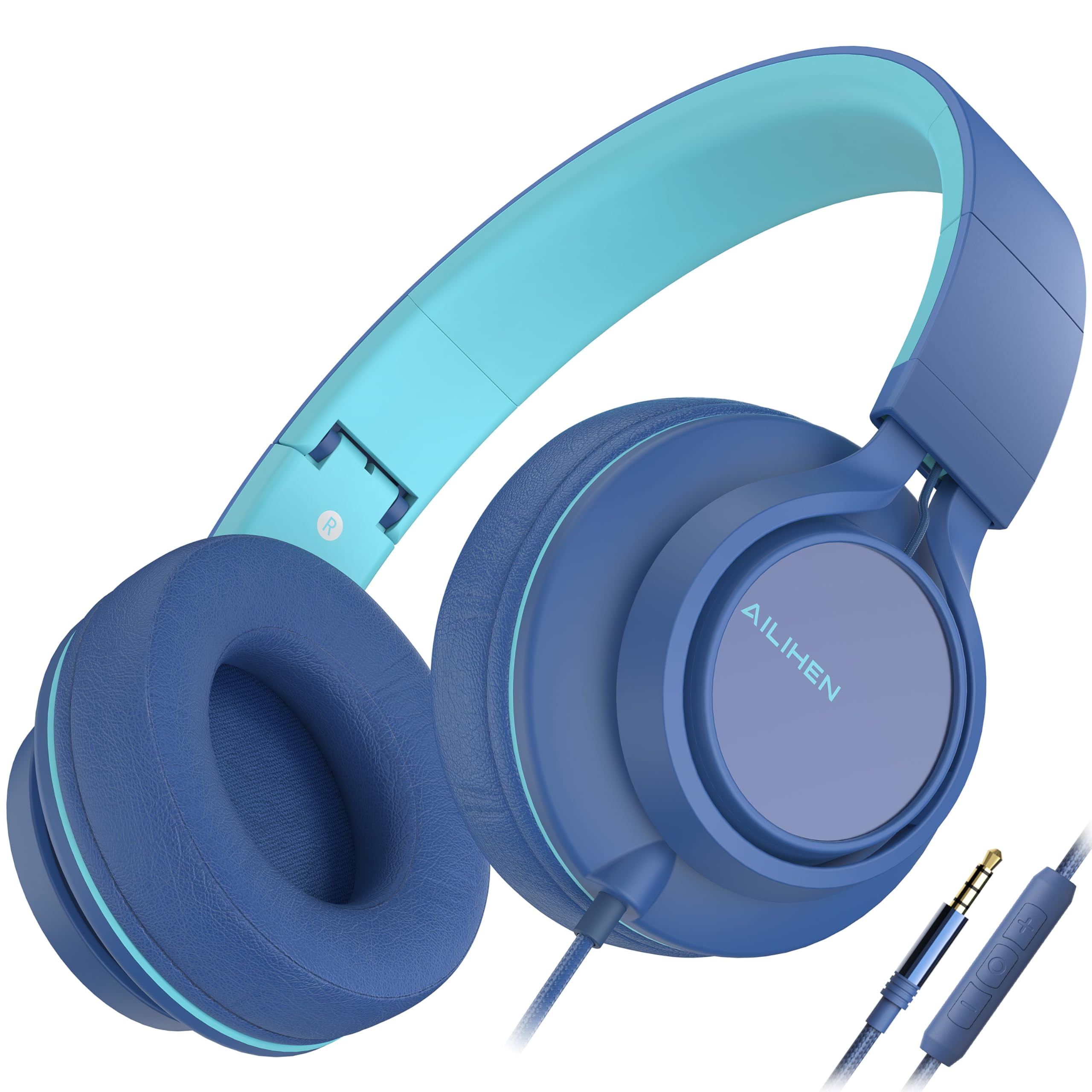 AILIHEN C8 Headphones TWE5 Wired, On-Ear Headphones with Microphone ...