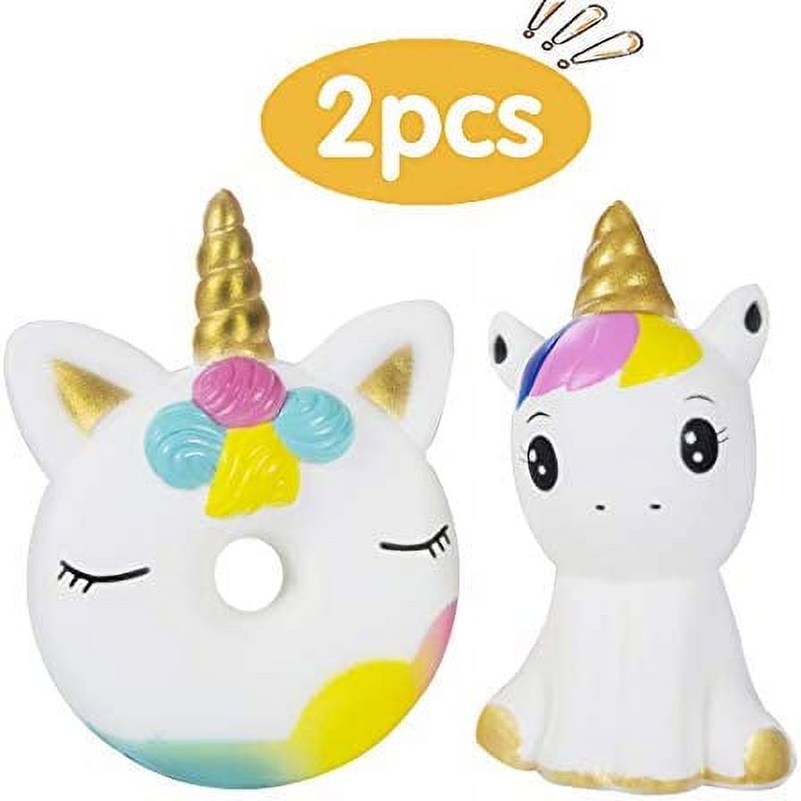 AILIMY 2PCs Squishies Slow Rising Kawaii Cute Colorful Galaxy Unicorn ...