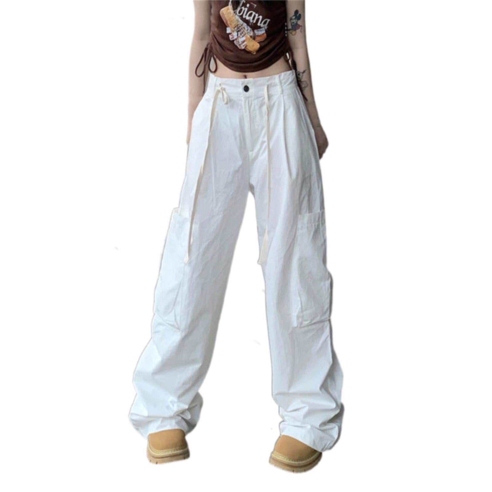 Ailiyil Womens Baggy Cargo Pants Streetwear Hip Hop Joggers Sweatpants