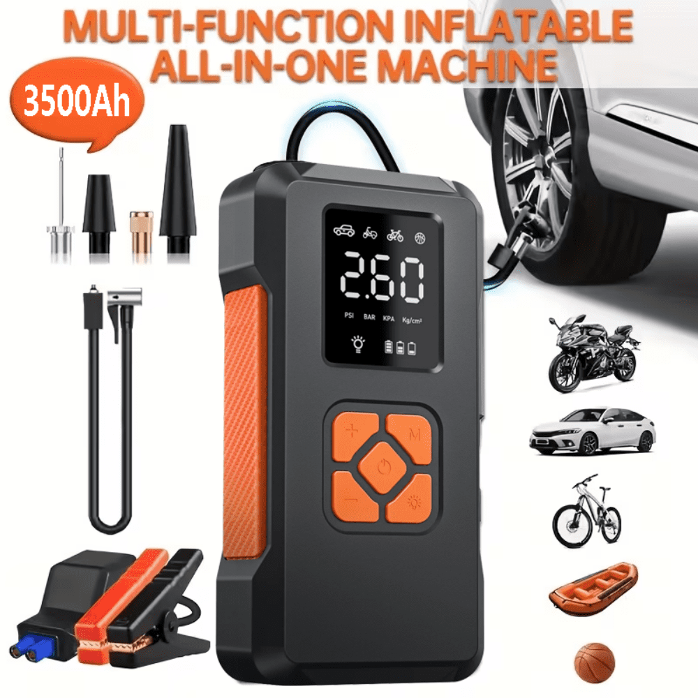AIMAYA 3500A Portable Jump Starter with Air Compressor, 12V Car Battery ...
