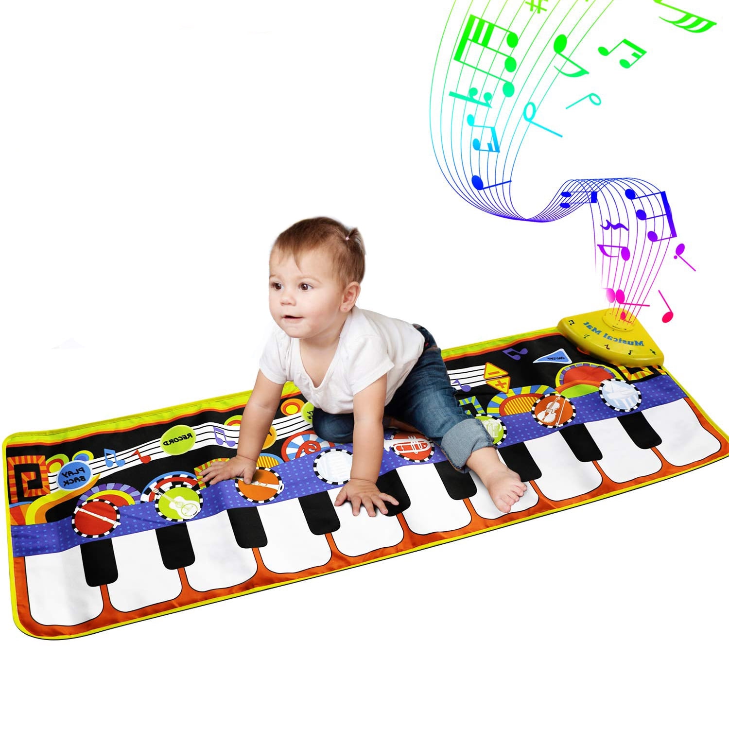 AIMDEYOU Kids Music Piano Keyboard Musical Mats Dance Floor Mat Carpet ...