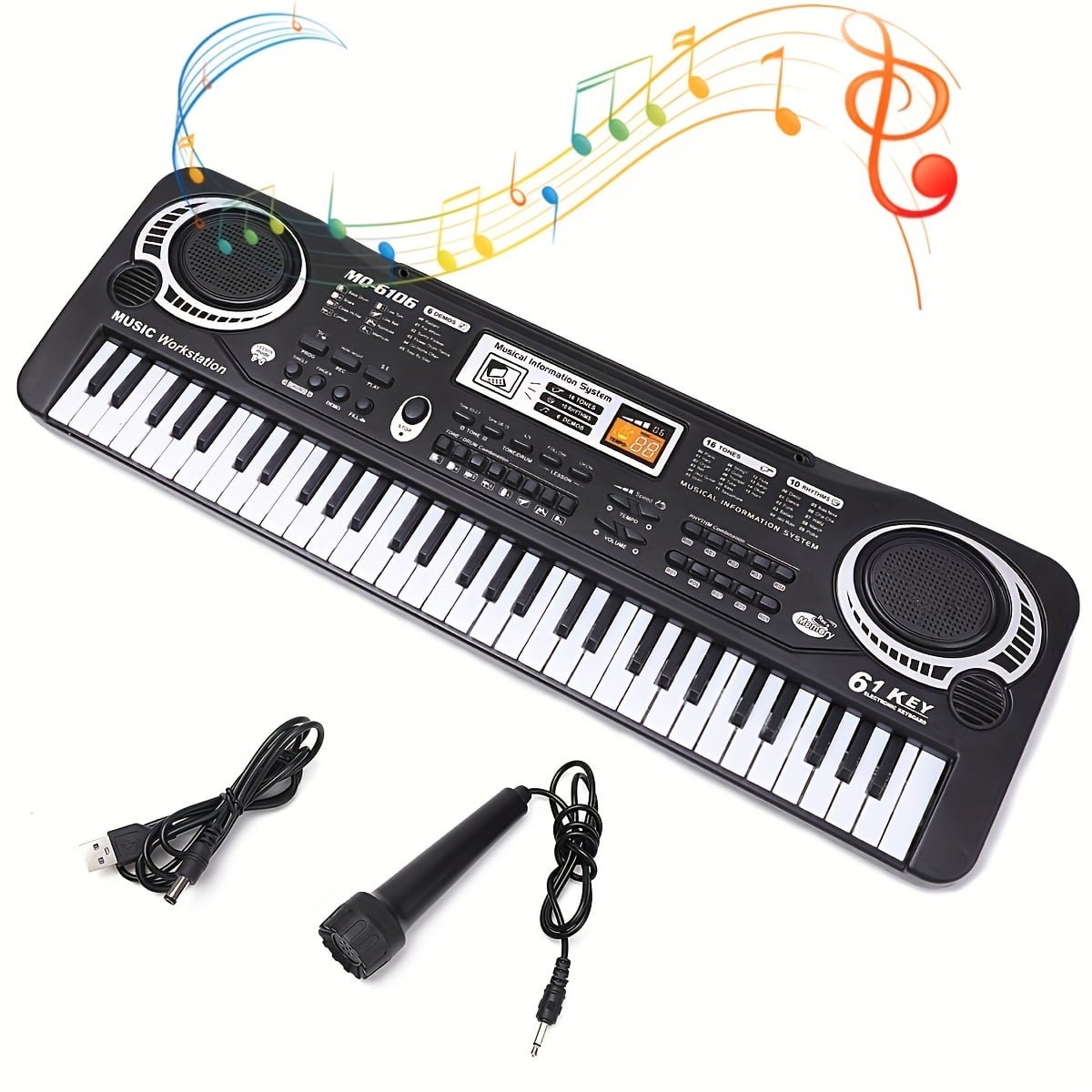 AIMEDYOU 61 Key Digital Music Piano Keyboard for Kids,Portable ...