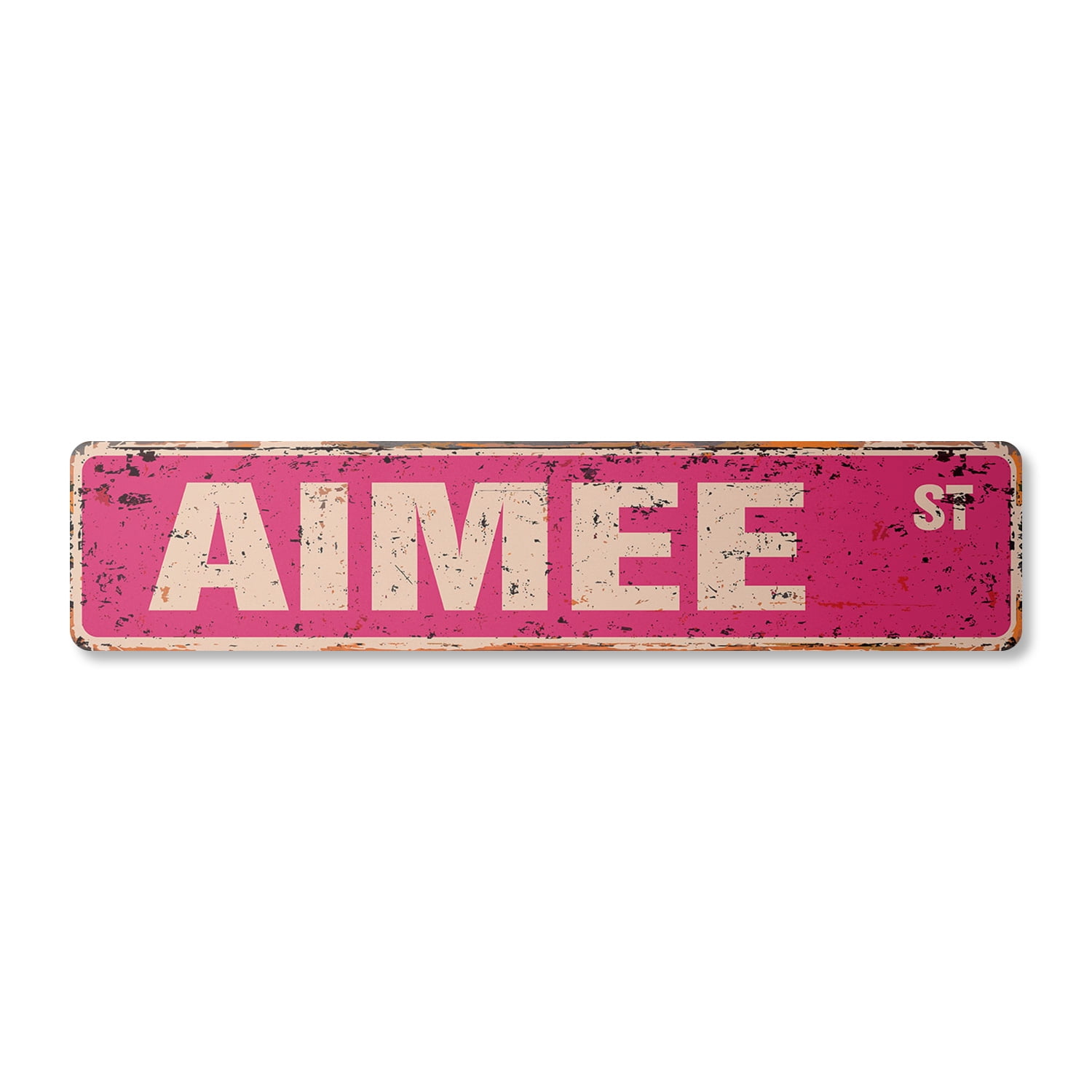 AIMEE Vintage Plastic Street Sign Childrens Name Room Sign | Indoor ...