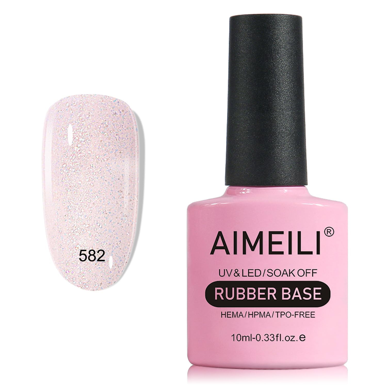 AIMEILI 5 in 1 Rubber Base Gel For Nails, Sheer Color Gel Nail Polish ...