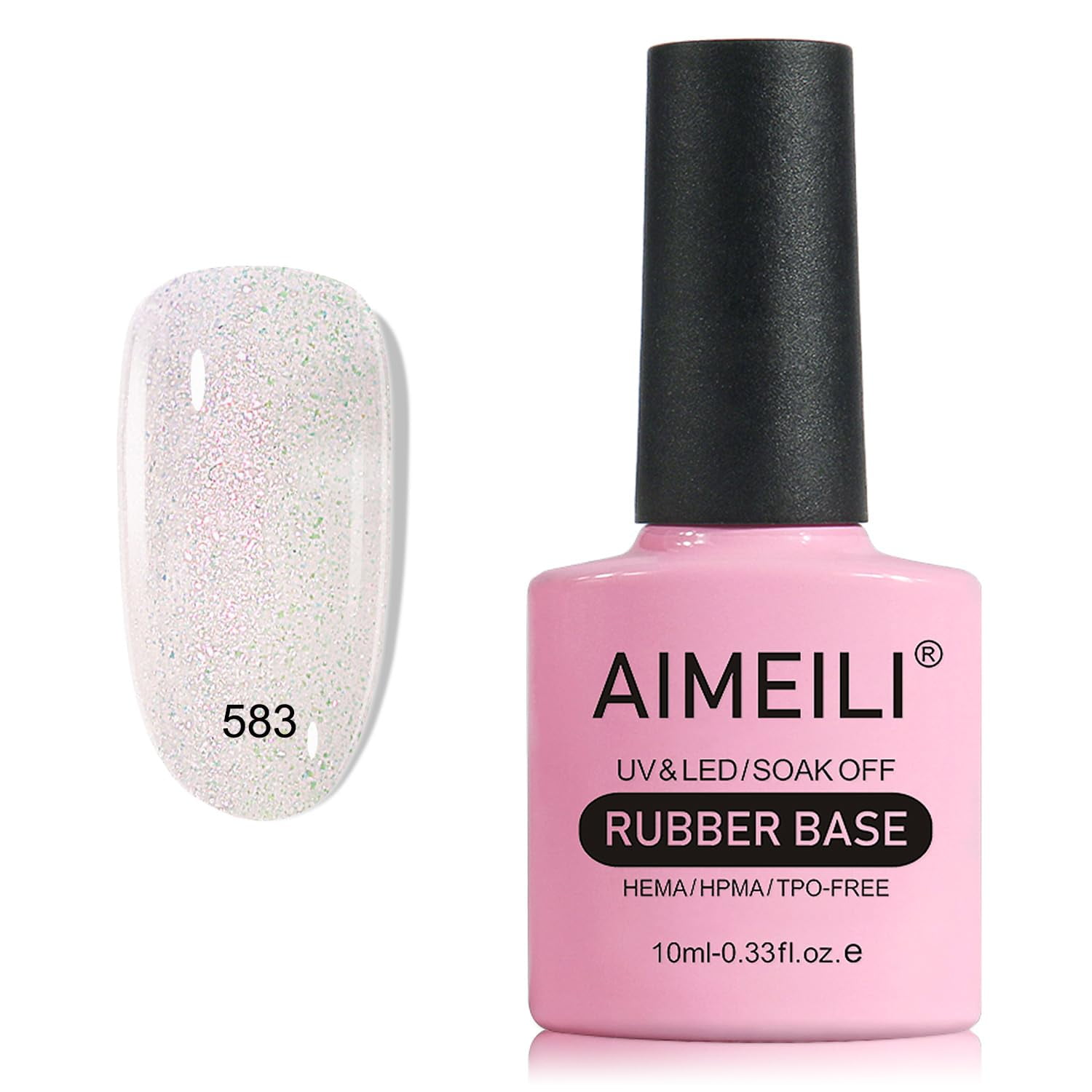 AIMEILI 5 in 1 Rubber Base Gel For Nails, Sheer Color Gel Nail Polish ...